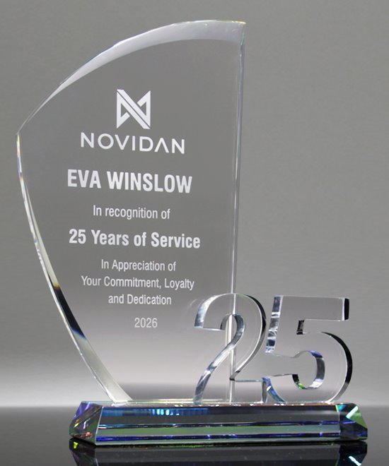 Crystal 25 Year Service Award | Spectral Milestone Series | Edco Awards