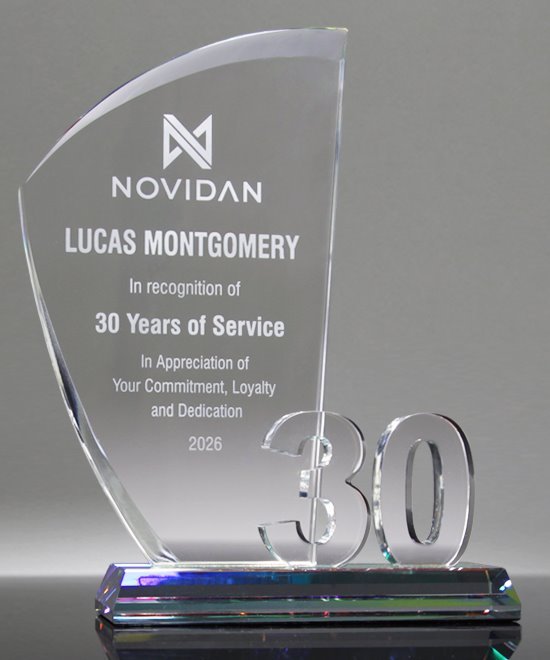 Crystal 30 Year Service Award | Spectral Milestone Series | Edco Awards