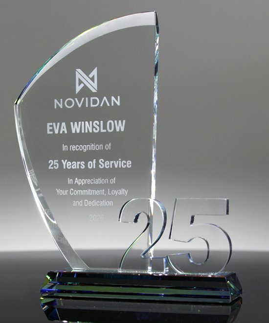 Crystal 25 Year Service Award | Spectral Milestone Series | Edco Awards
