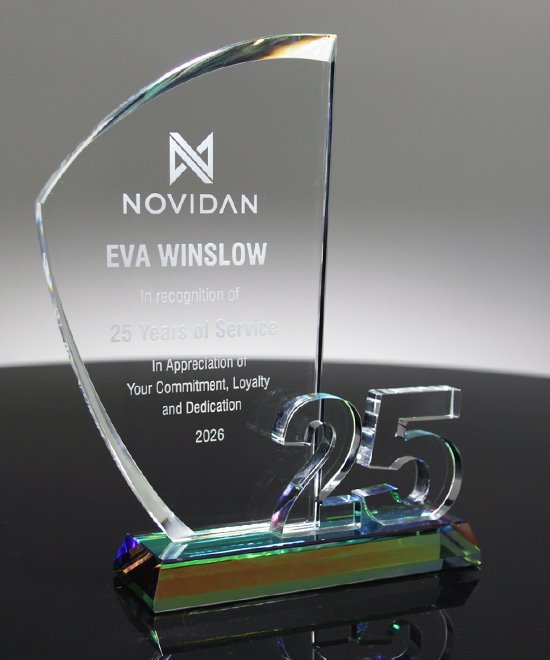 Crystal 25 Year Service Award | Spectral Milestone Series | Edco Awards