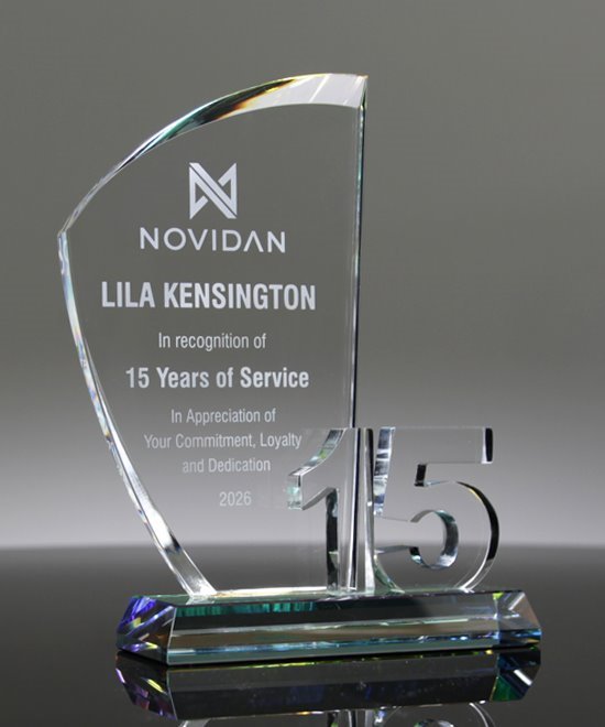 Crystal 15 Year Service Award | Spectral Milestone Series | Edco Awards