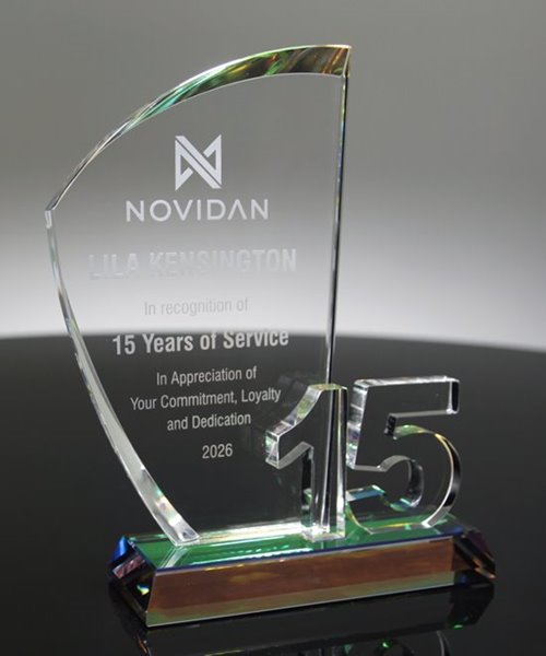 Crystal 15 Year Service Award | Spectral Milestone Series | Edco Awards