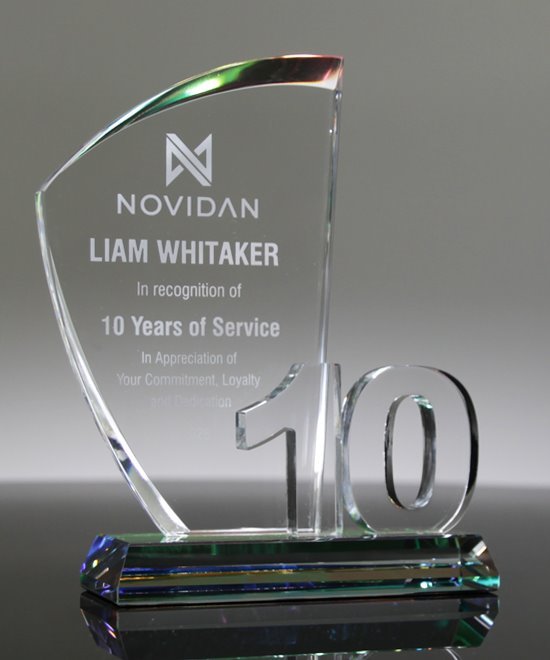 Crystal 10 Year Service Award | Spectral Milestone Series | Edco Awards