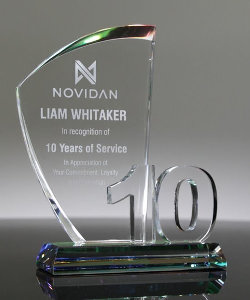 Crystal 10 Year Service Award | Spectral Milestone Series | Edco Awards
