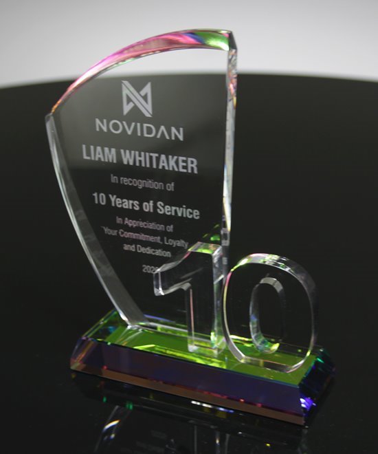 Crystal 10 Year Service Award | Spectral Milestone Series | Edco Awards