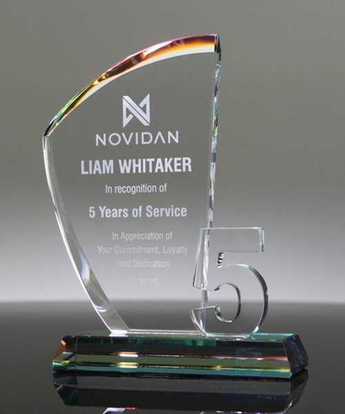 Crystal 5 Year Service Award | Spectral Milestone Series | Edco Awards