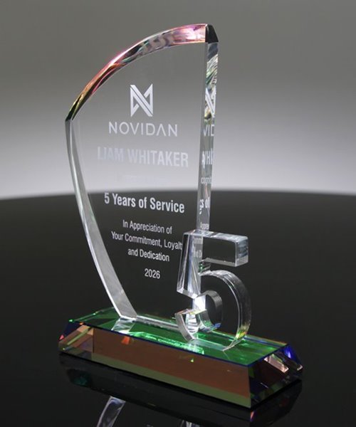 Crystal 5 Year Service Award | Spectral Milestone Series | Edco Awards