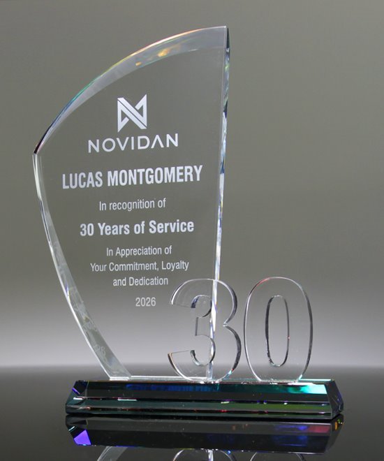 Crystal 30 Year Service Award | Spectral Milestone Series | Edco Awards