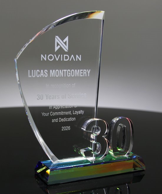 Crystal 30 Year Service Award | Spectral Milestone Series | Edco Awards