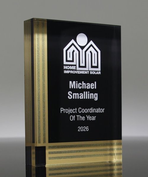 Black Diamond Acrylic Rectangle Award | SKU BDA32, BDA33 | Edco Awards