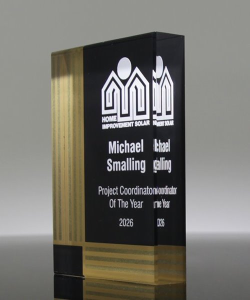 Black Diamond Acrylic Rectangle Award | SKU BDA32, BDA33 | Edco Awards