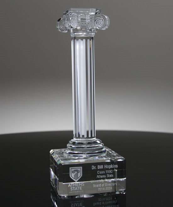 Iconic Column Crystal Award - Large Size | Edco Awards
