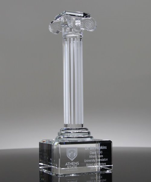 Iconic Column Crystal Award - Large Size | Edco Awards