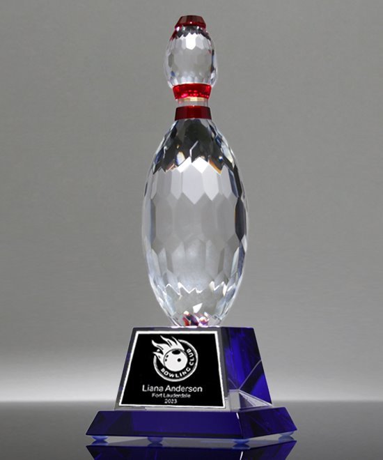 Premium Bowling Pin Crystal Award | Edco Awards