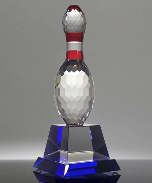 Crystal Bowling Pin Trophy CRY141 | Edco Awards
