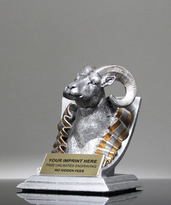 Spirit Ram Mascot Trophy Resin | Edco Awards