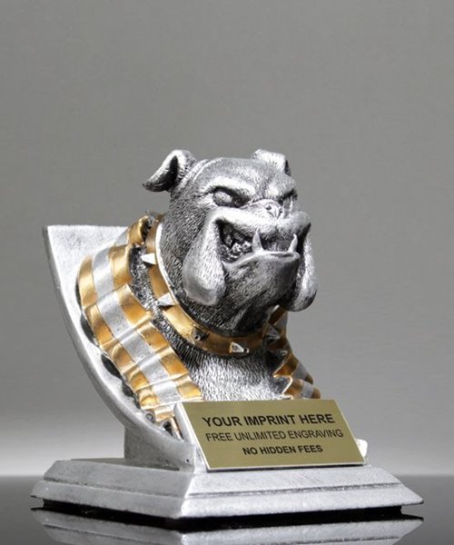 Spirit Bulldog Mascot Trophy Resin | Edco Awards
