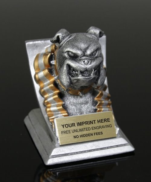 Spirit Bulldog Mascot Trophy Resin | Edco Awards