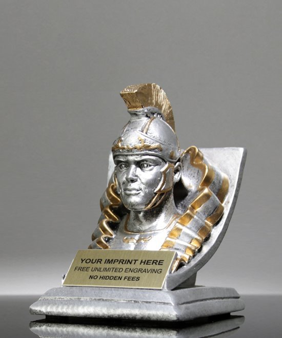 Spirit Trojan Mascot Trophy Resin | Edco Awards