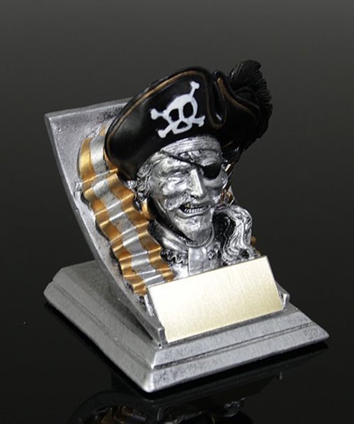 Spirit Pirate Mascot Trophy Resin | Edco Awards