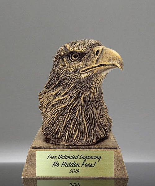 Golden Eagle Bust Trophy | Edco Awards