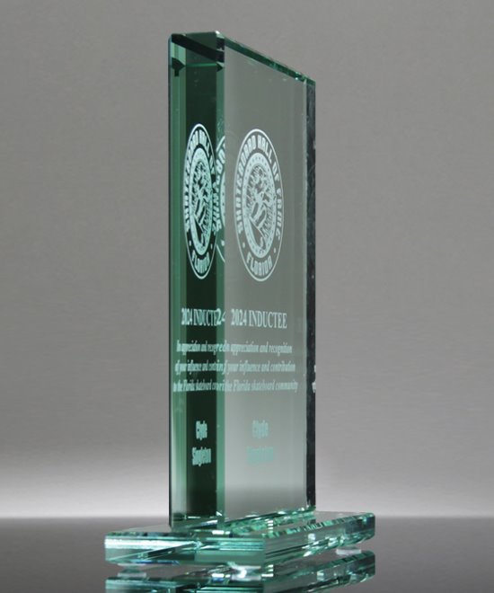Optimist Jade Glass Rectangle Award | Edco Awards