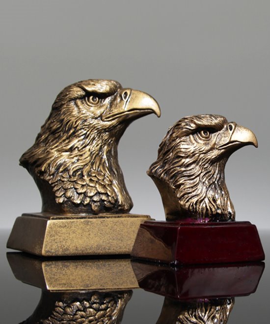 Gold Eagle Head Mascot Trophy | Edco Awards