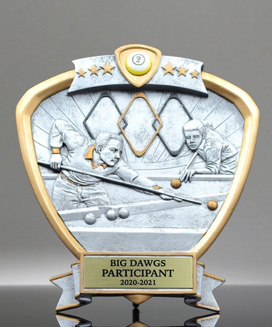 Billiards Shield Resin Trophy | Edco Awards