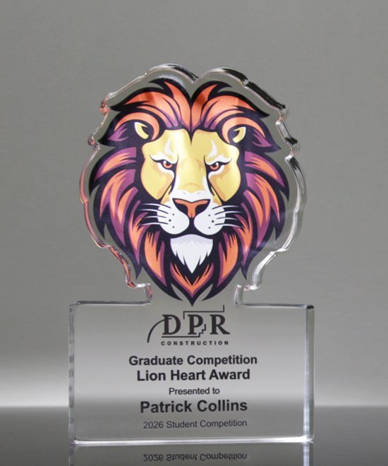 Acrylic Lion Paperweight Trophy | Edco Awards