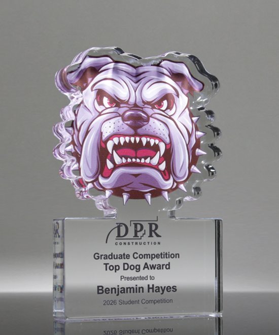 Acrylic Bulldog Paperweight Trophy | Edco Awards