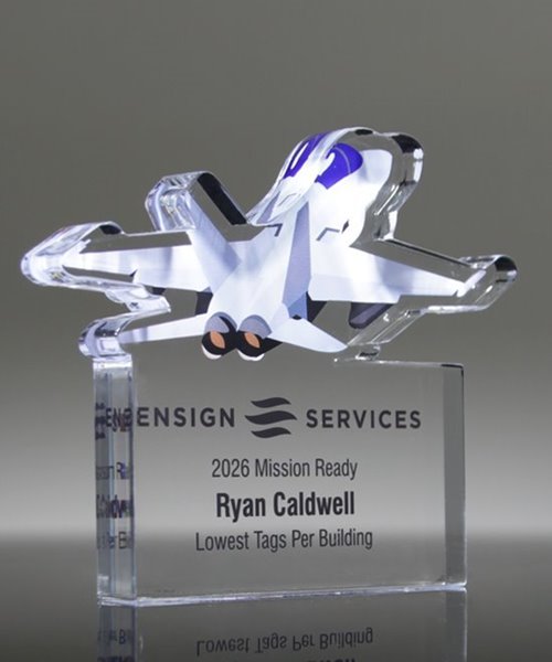 High Flyer Acrylic Jet Trophy | Edco Awards