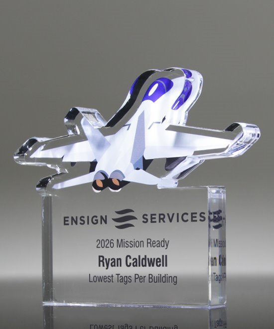 High Flyer Acrylic Jet Trophy | Edco Awards