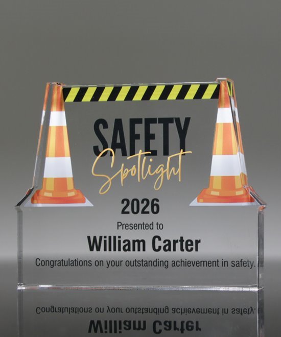 Acrylic Safety Cones Award | Safety Trophy | Edco Awards