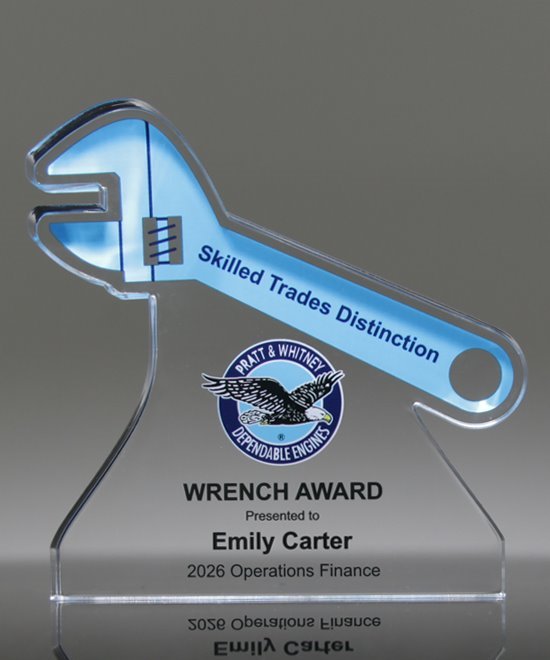 Master Wrench Acrylic Award | Mechanic Trophy | Edco Awards