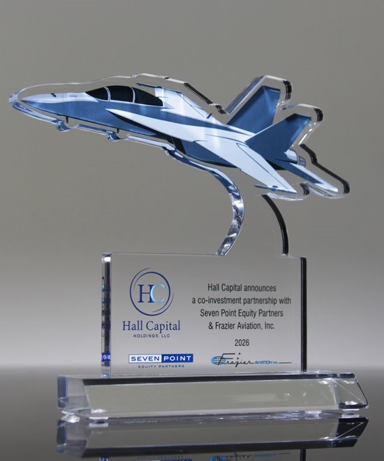 Acrylic F-18F Super Hornet Jet Award | Edco Awards