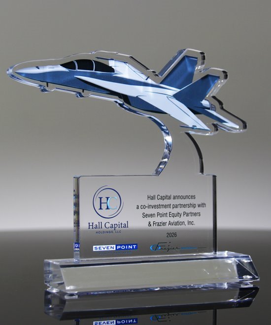 Acrylic F-18F Super Hornet Jet Award | Edco Awards