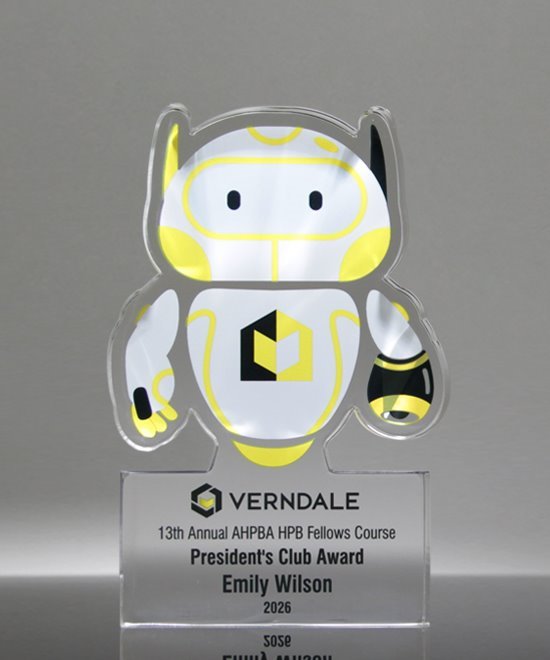 Acrylic Robot Paperweight Trophy | Edco Awards