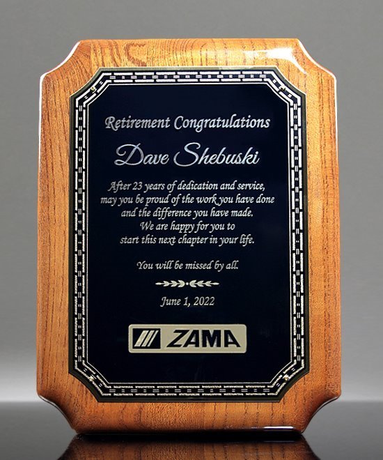 Hamilton Walnut Plaque Award 7"x9" | Edco Awards