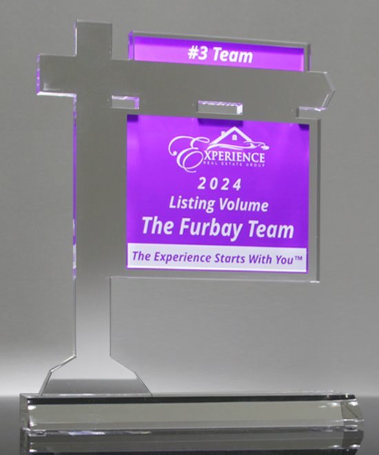 Acrylic Real Estate Sign Trophy | Edco Awards