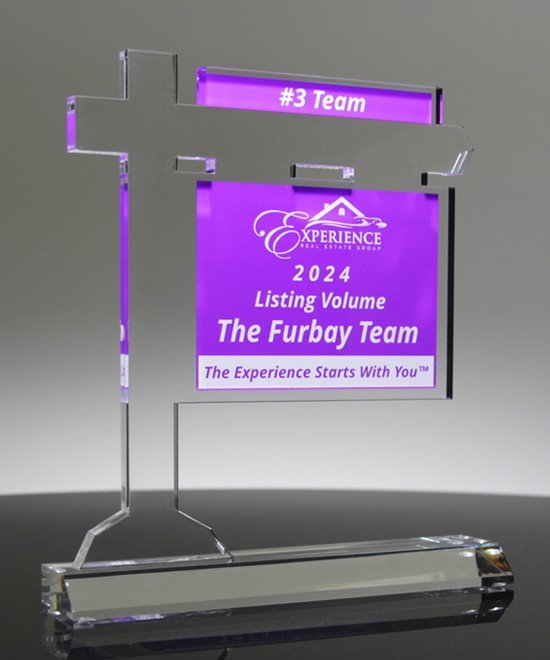Acrylic Real Estate Sign Trophy | Edco Awards