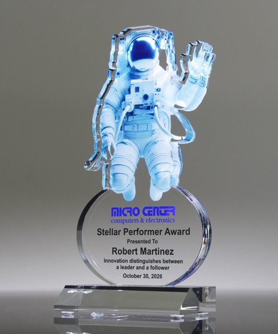 Acrylic Astronaut Award | Edco Awards