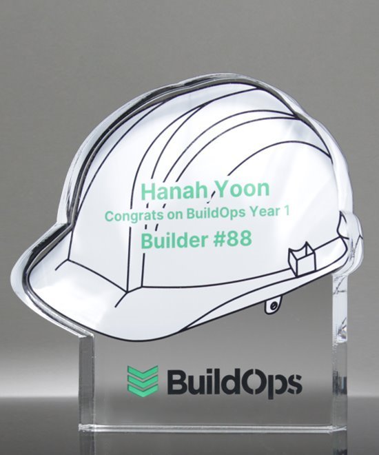 Custom Color Hard Hat Paperweight Award | Edco Awards
