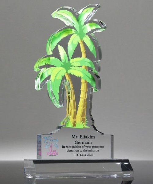 Acrylic Palm Tree Trophy | Edco Awards