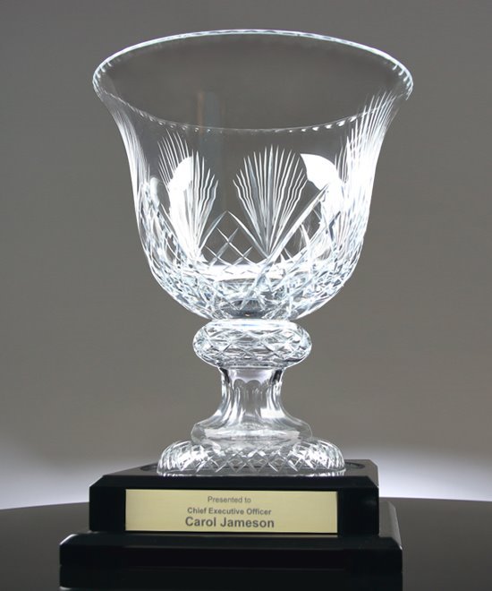 Durham Footed Bowl Cut-Crystal Trophy on Base | Edco Awards