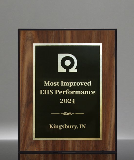 Laser Engraved Black-Edge Walnut Value Plaque | Edco Awards