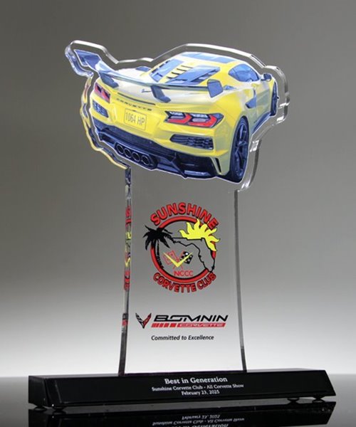 Acrylic Corvette Club Award | Corvette Trophy | Edco Awards