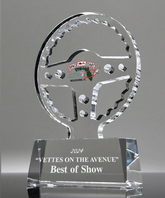 Crystal Steering Wheel Award | Racing Wheel Trophy | Edco Awards