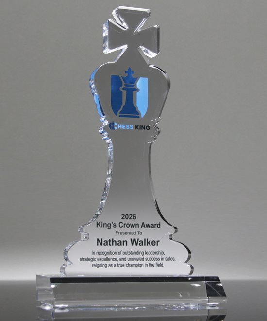 Acrylic Chess King Trophy | Edco Awards