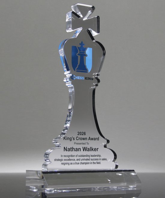 Acrylic Chess King Trophy | Edco Awards