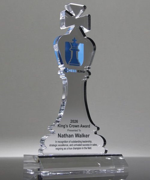 Acrylic Chess King Trophy | Edco Awards